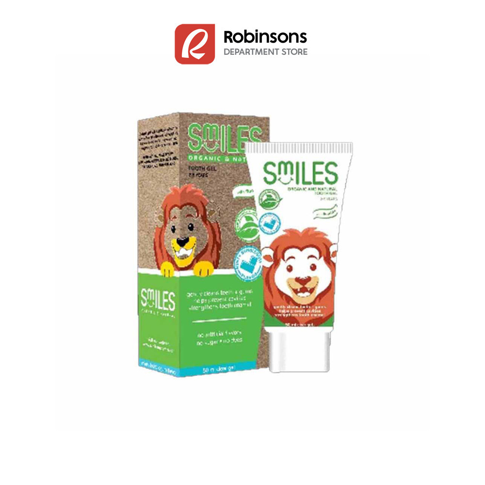 Smiles Organic and Natural Tooth Gel for Babies 50ml (Bubblegum ...