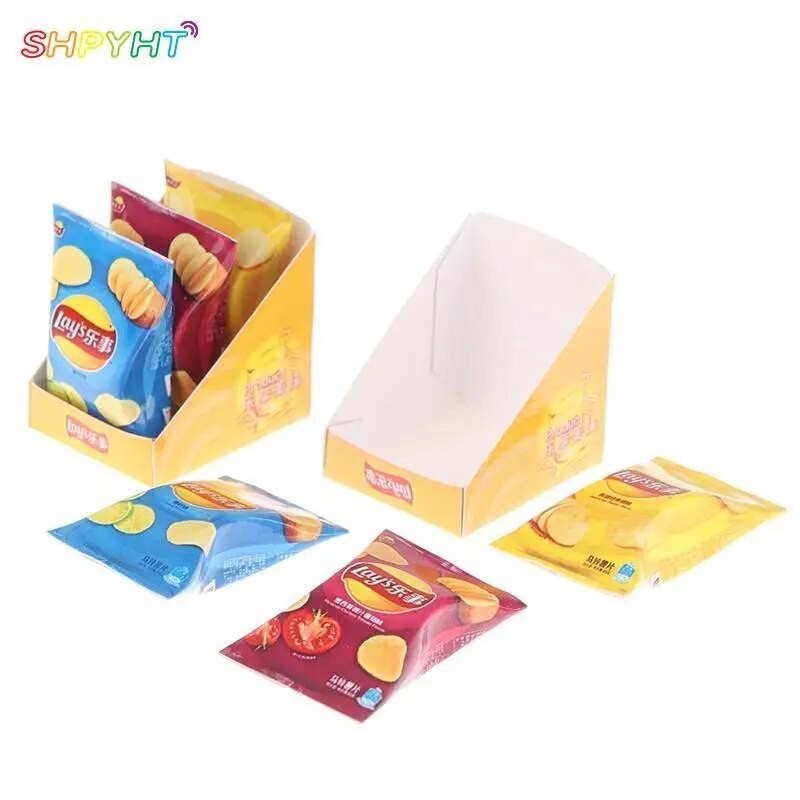 1:12 Mini Potato Chips Model W/Back Box Miniature Fried Chips Mini ...