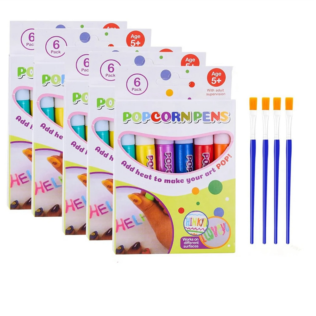 DIY Bubble Popcorn Drawing Pens, Magic Puffy Pens, Popcorn Color Pens ...
