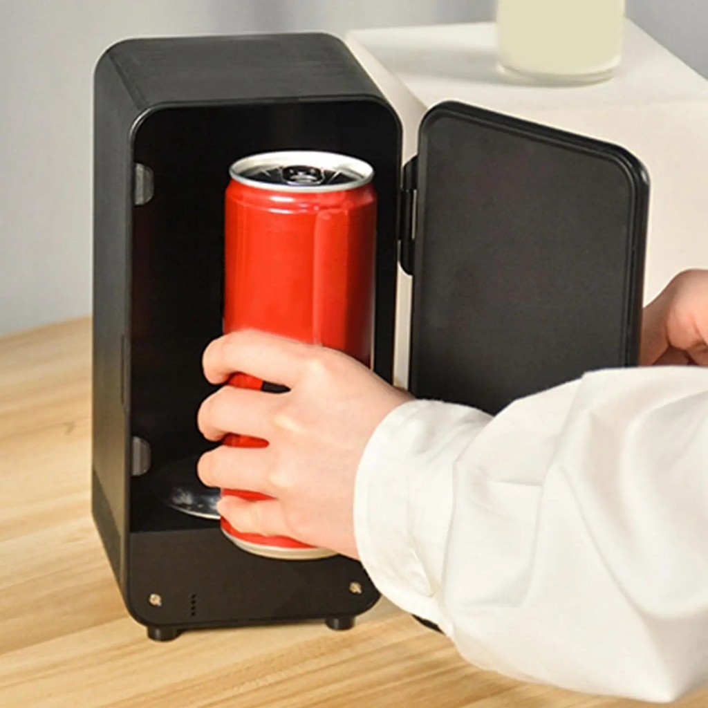 Portable Mini Fridge, Coffee Water Milk Cooler and Warmer, for Bedroom ...