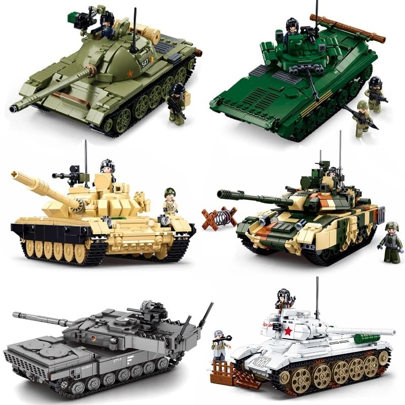 2023 New Sluban T-54 Main Battle Tank Building Block Classic World War ...