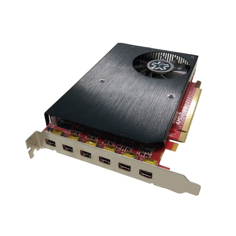 HD7700 2G 6 mini DP graphics card 6 Port 6 Monitors 4 Port VGA Card ...