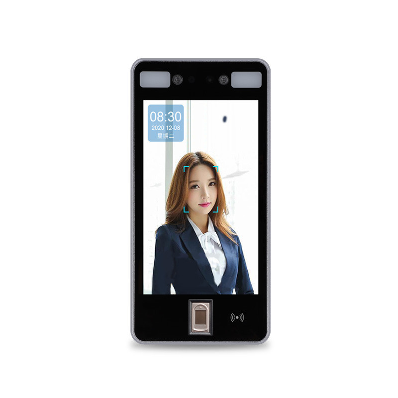 8 Inch Dynamic Biometric Face Recognition Terminal Fingerprint Attendance Wifii Rfid Door Access