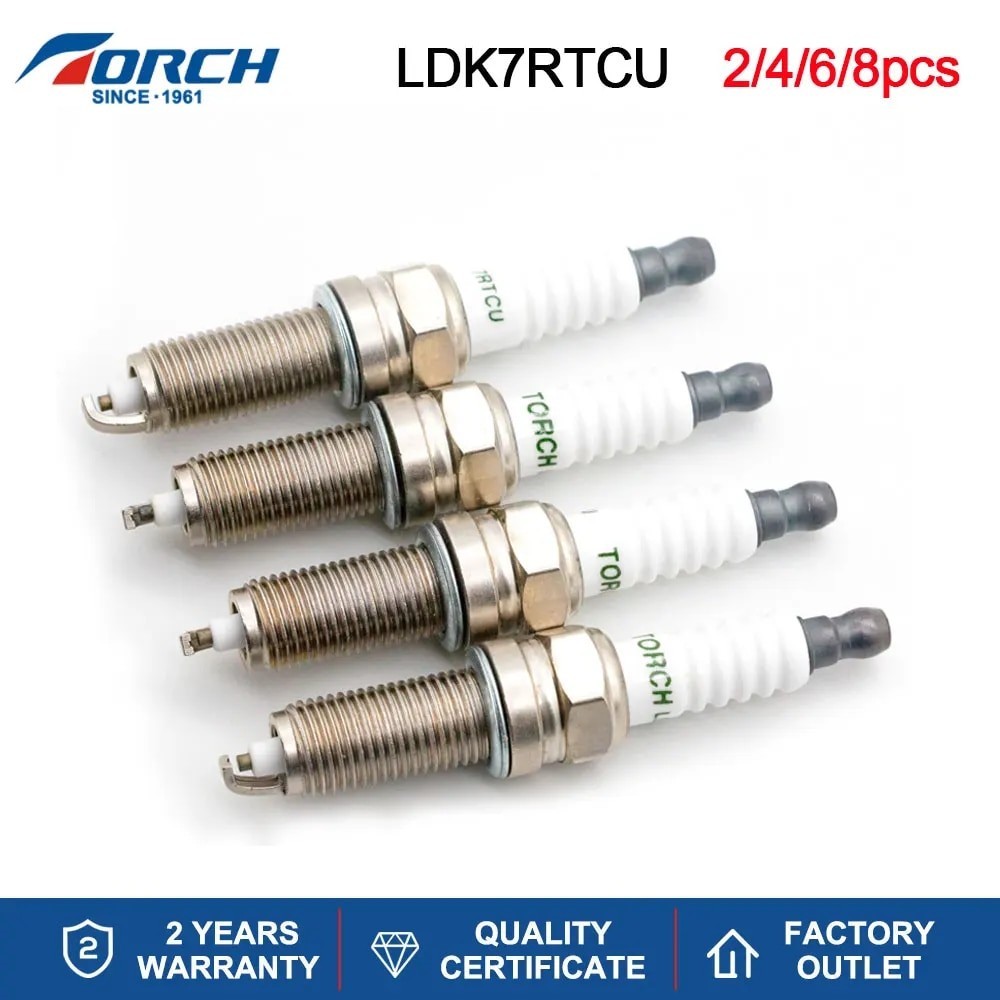 2-8PCS Spark Plugs TORCH LDK7RTCU with U-shaped groove Replace for ...