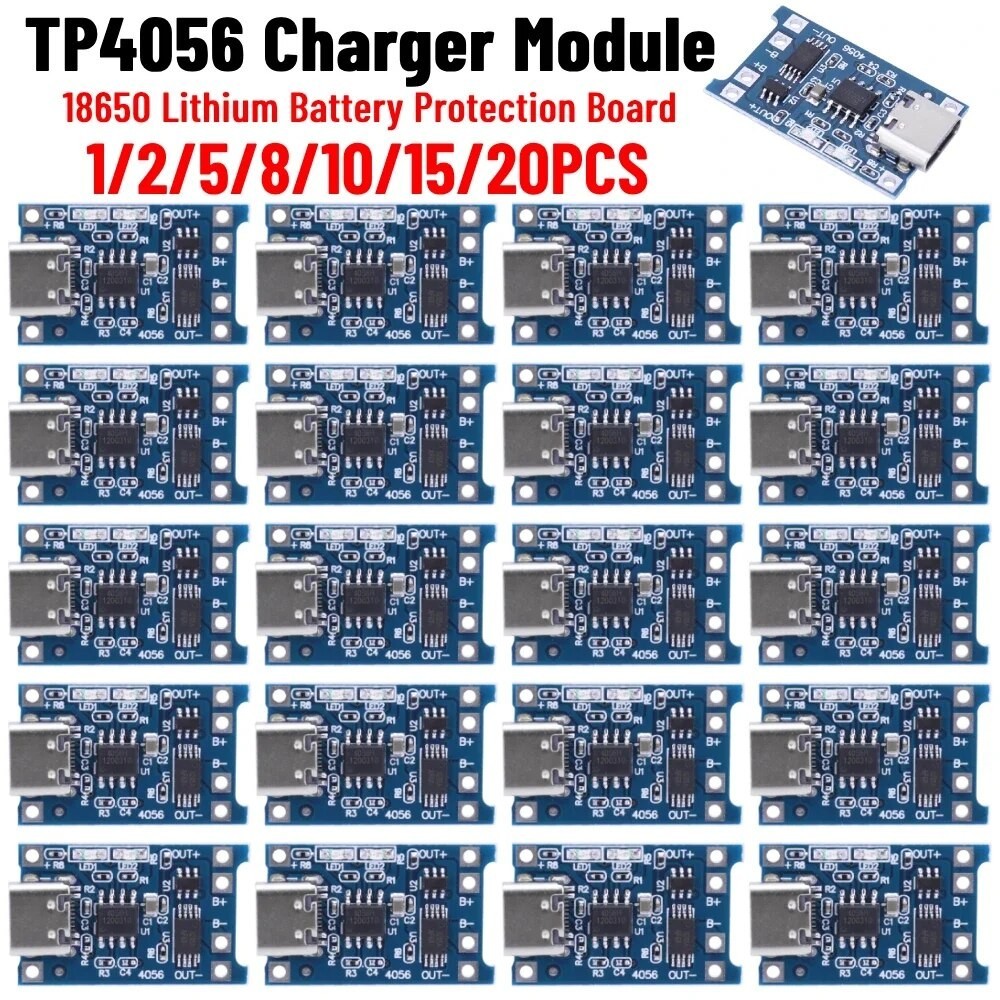 TP4056 Battery Charging Module Type C Portable Battery Charger Panel ...
