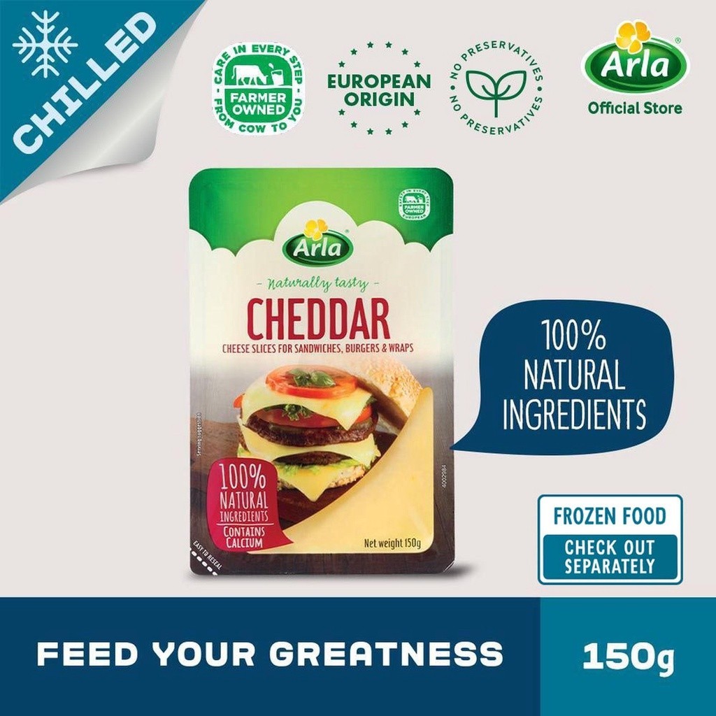 Arla Natural Cheddar Slices 150g | Shopee Philippines