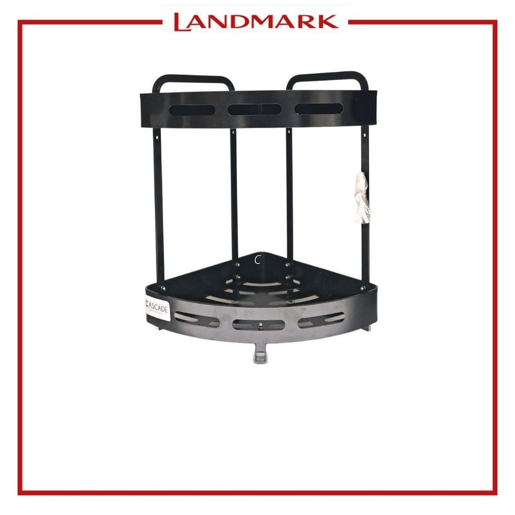Cascade Black Aluminum Corner Rack 2L 24 x 24 x 36cm | Shopee Philippines