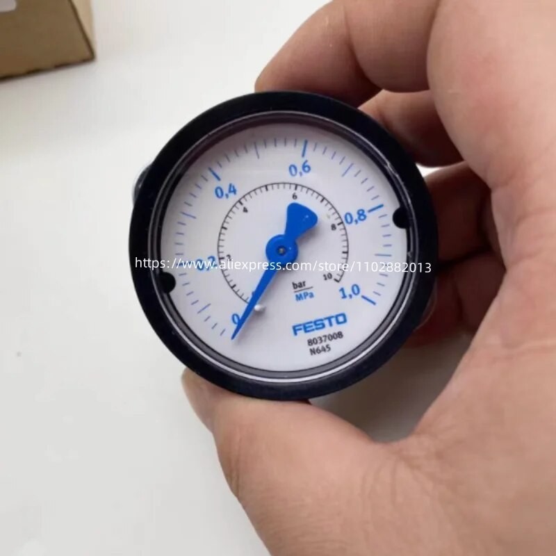 FESTO 50 dial panel type 1M pressure gauge PANN-P-50-1M-G14 803708 ...