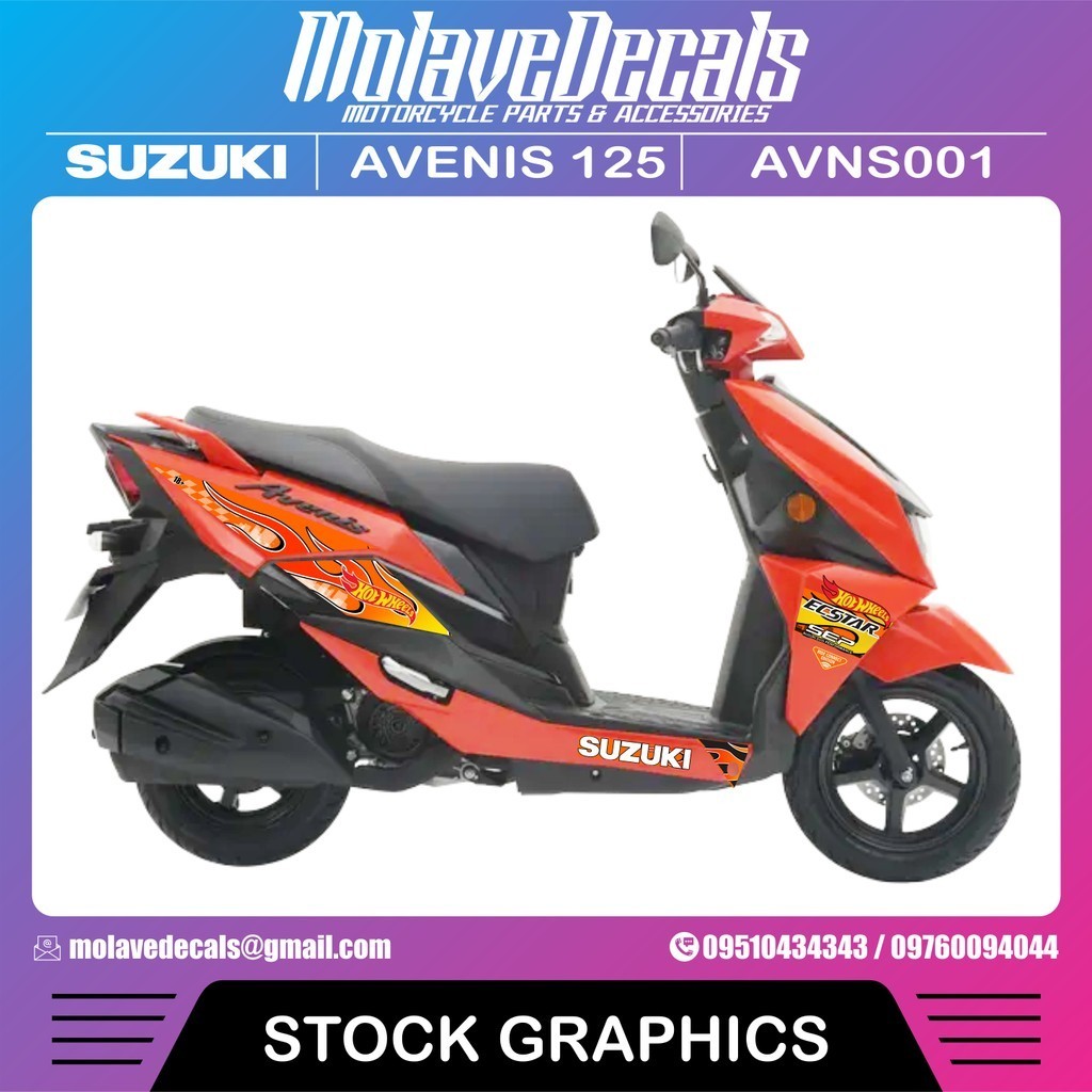 Suzuki Avenis 125 Orange Yellow Decals Hot Wheel Concept for Orange ...