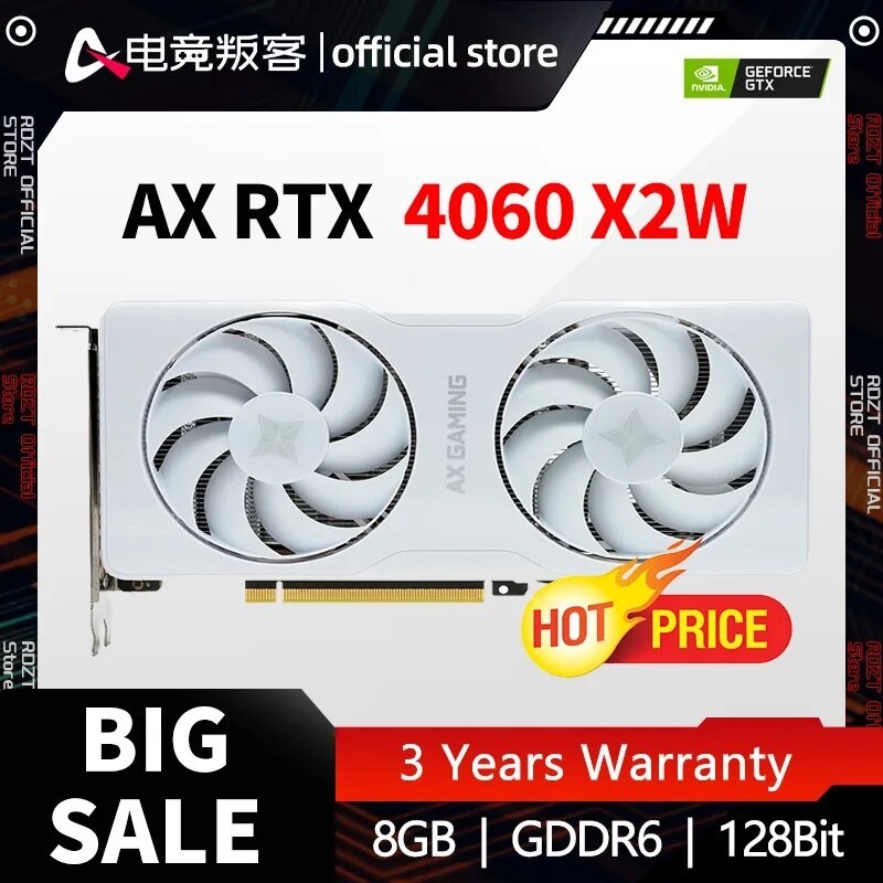 Новый AX-Power By INNO3D GEFORCE RTX 4060 X2W 8GB GDDR6 RTX 4060 ...