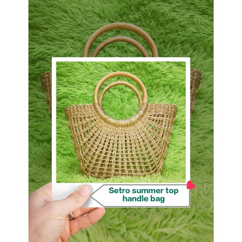 BICOL'S Abaca See Through Top Handle Summer Bag for Women | Shopee ...