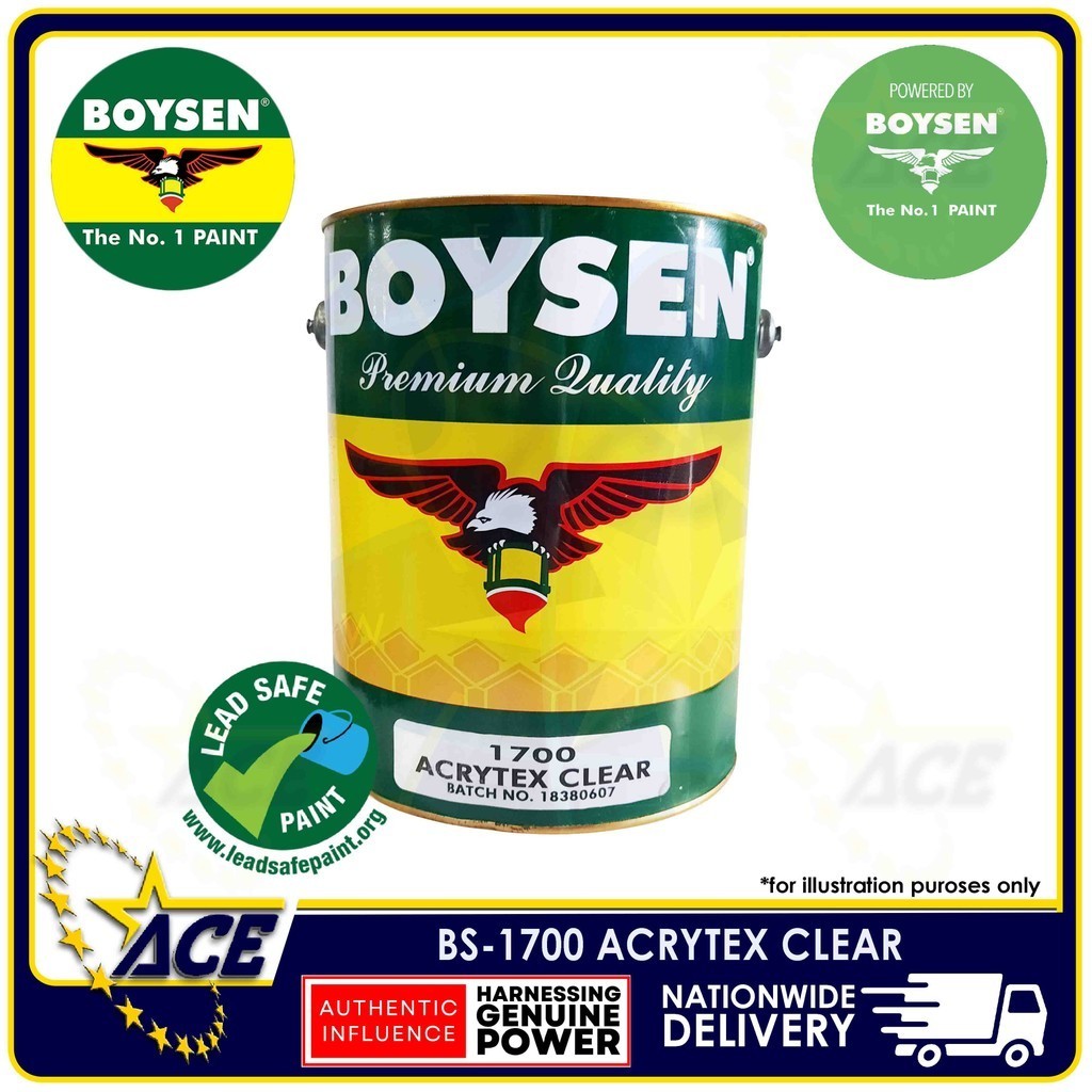 BOYSEN ACRYTEX CLEAR B-1700 4L | Shopee Philippines