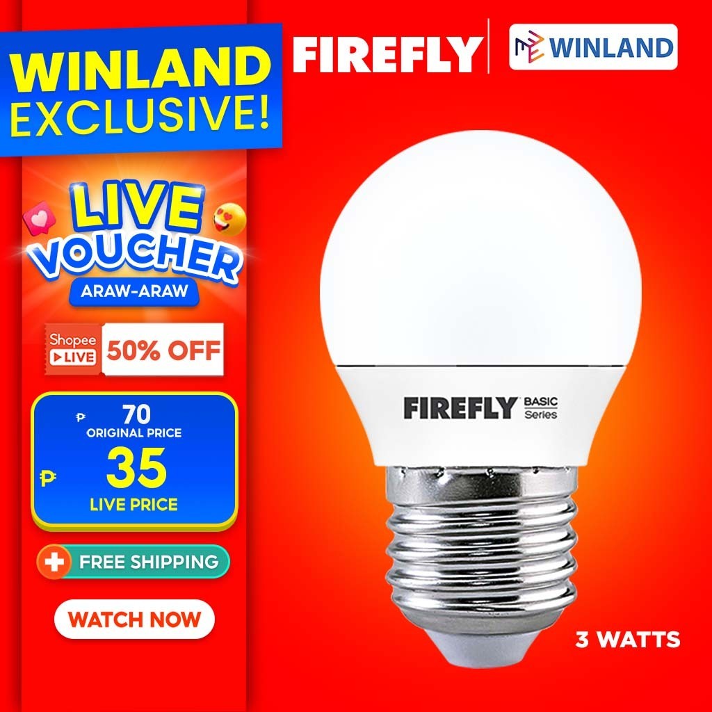 Firefly by Winland Super Bright Energy Saving 3W LED Light LED Bulb ...
