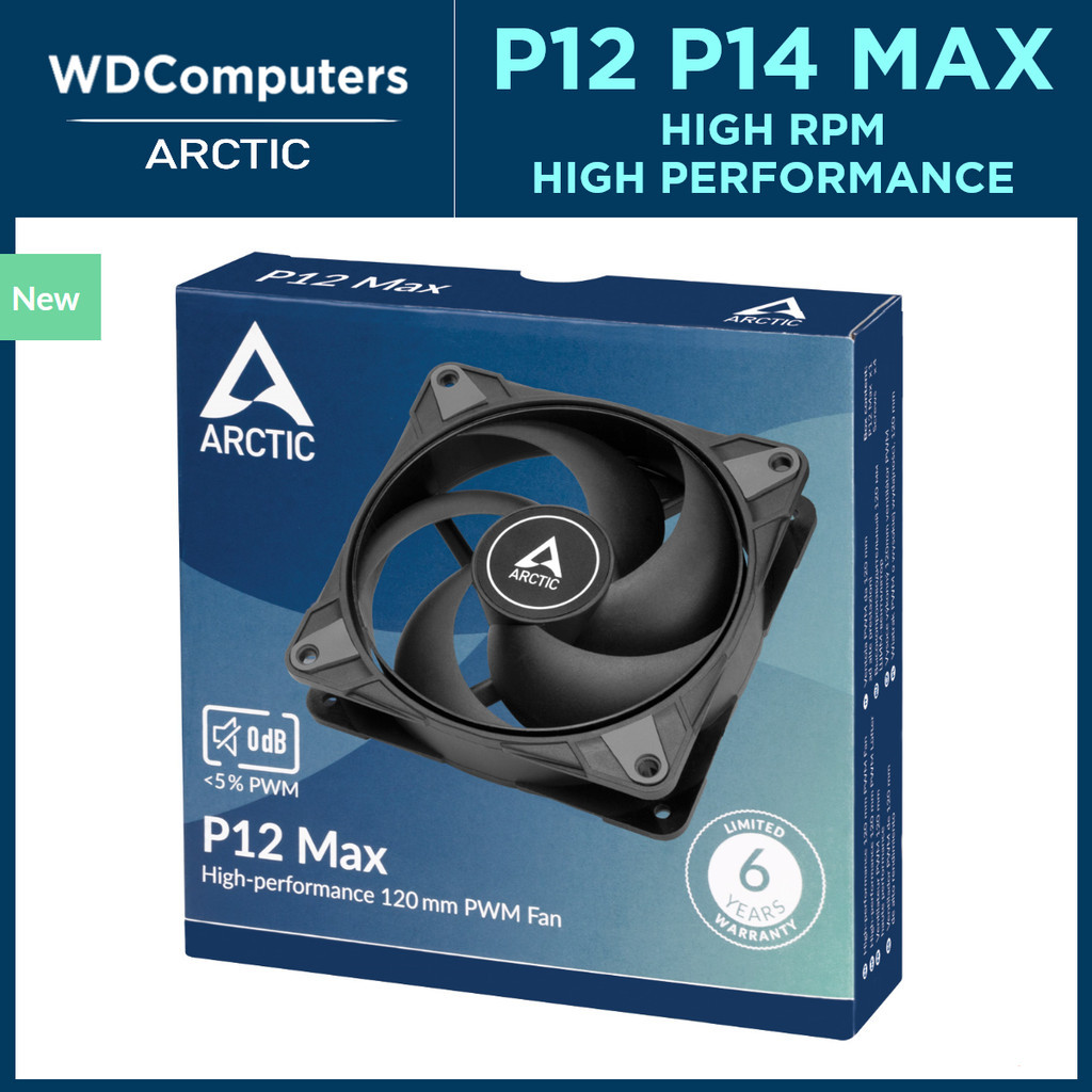 ARCTIC P12 MAX P14 Max Computer Fans P12 Max up to 3300rpm P14 Max - 2800rpm Fluid Dynamic ...
