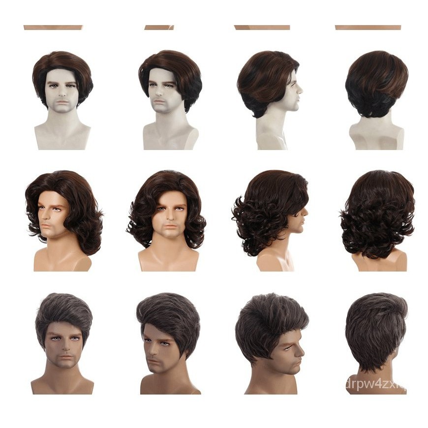 Your Style Synthtic Mens Short Pixie Cut Haircuts Fluffy Hair Wig Man ...