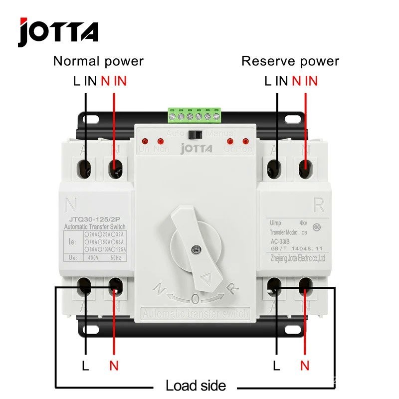 Jotta ATS Dual Power Automatic Transfer Switch Changeover Switch ...