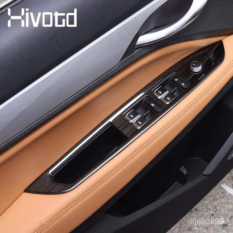 Car Door Window Button Cover Trim Glass Lifting Switch Panel Sticker ...