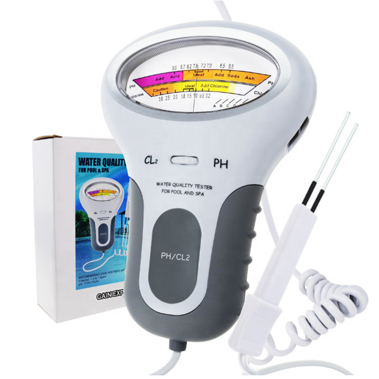 Chlorine Tester, PH & Chlorine Cl2 Level Meter Tester Test Monitor ...