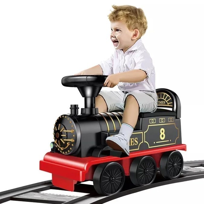 Multi-Function Electric Musical Flashing Light Retro Train Rail Toy DIY ...