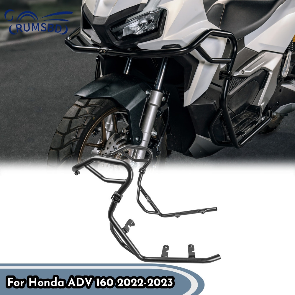 ADV160 Motorcycle Engine Guard Upper and Lower Crash Bars Bumper Protector For Honda ADV 160 2 ...
