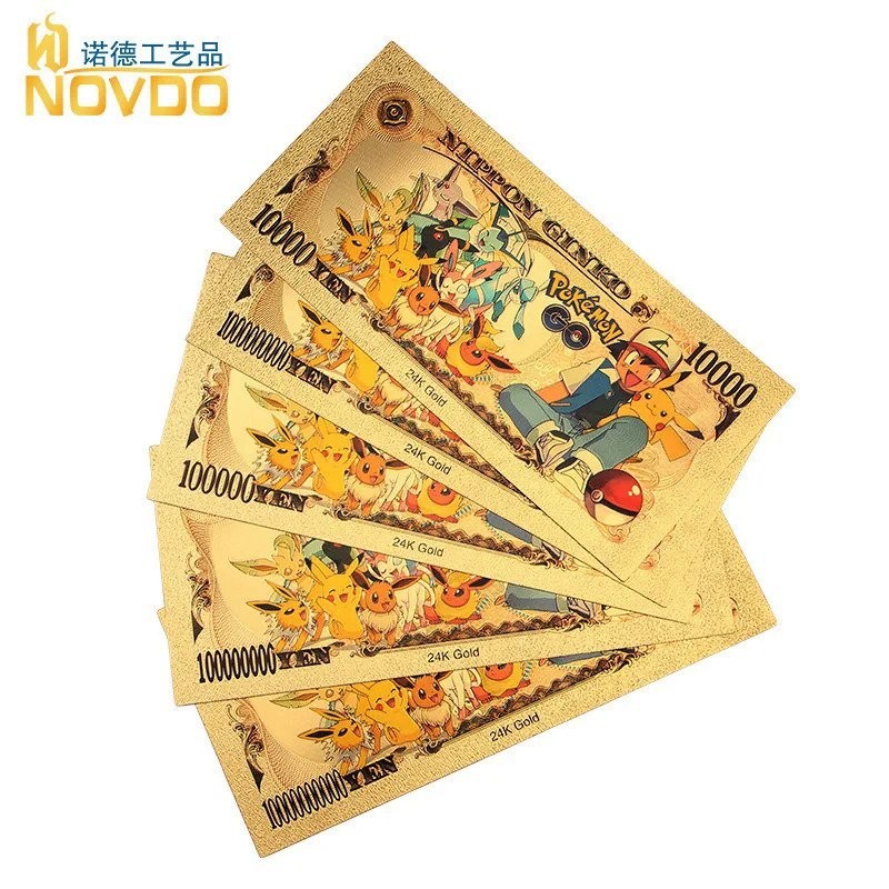 Pokemon Commemorative Banknotes Wholesale Metal Cards Letter PET 0.4mm ...