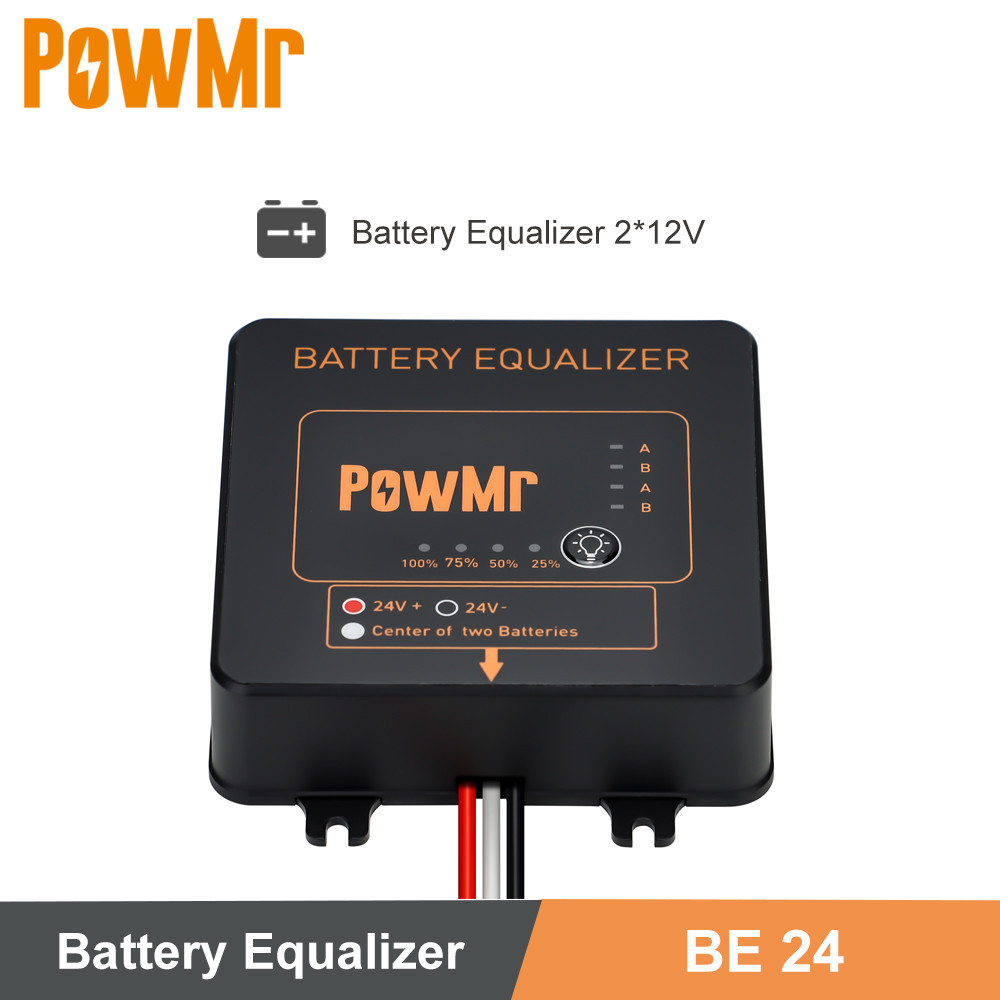 PowMr Battery Balancer for 2 X 12V Lead Acid Battery Bank System N*12V ...