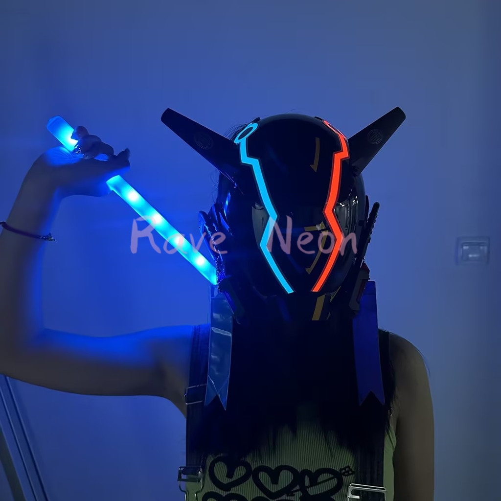 Cyberpunk Mask Cosplay Futuristic Cyberpunk Tech Wear Full Face ...