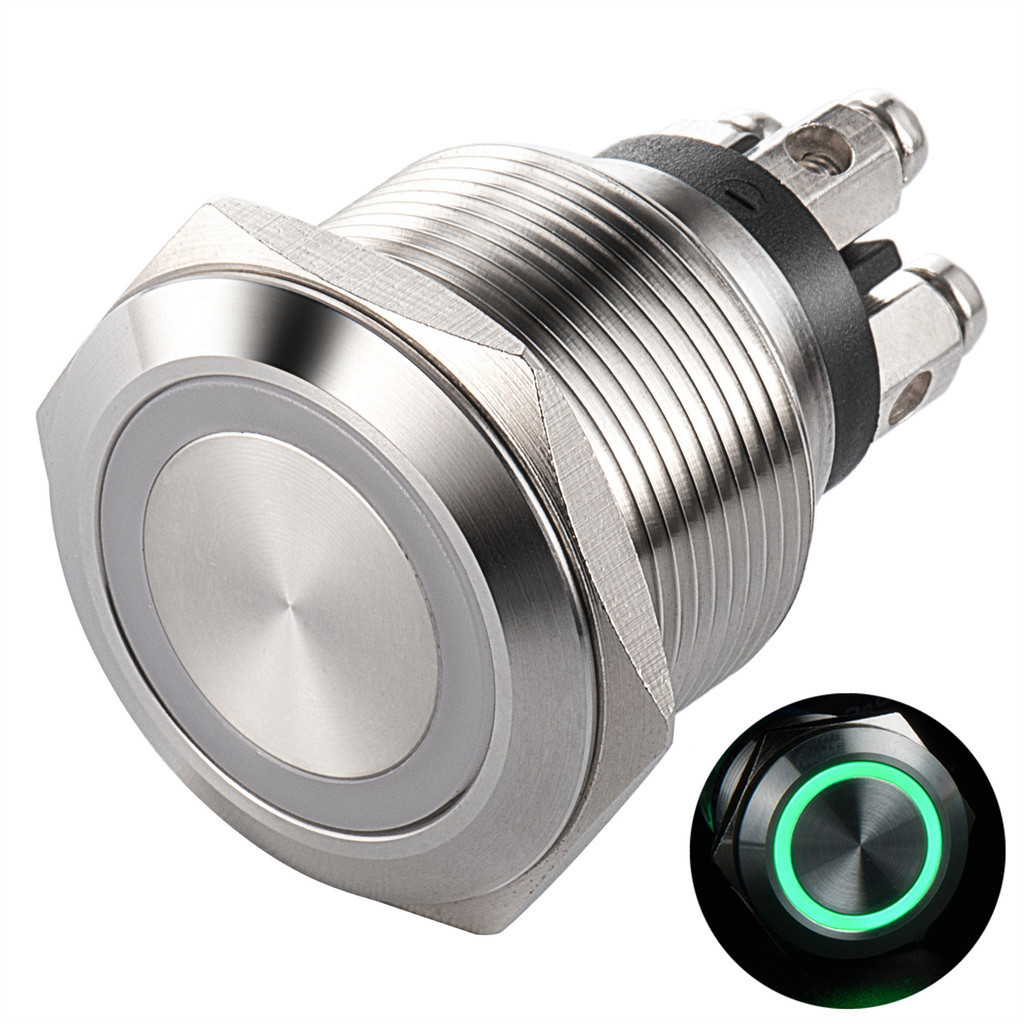 Momentary Waterproof Push Switch Metal 12 16 19 22mm Ip Rated 67 Micro ...