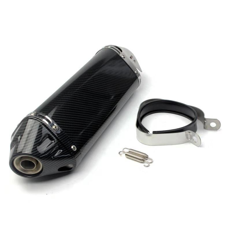 motorcycle Steel carbon fiber exhaust muffler moto escape silencer for Kawasaki Ninja 250 400 ...