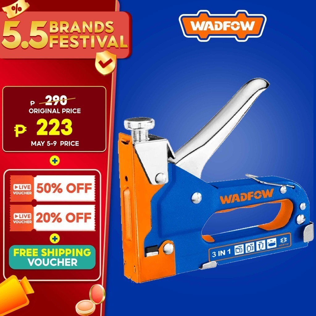 Wadfow 3-In-1 Staple Gun Tacker Tucker (No Wire Included) | Shopee ...