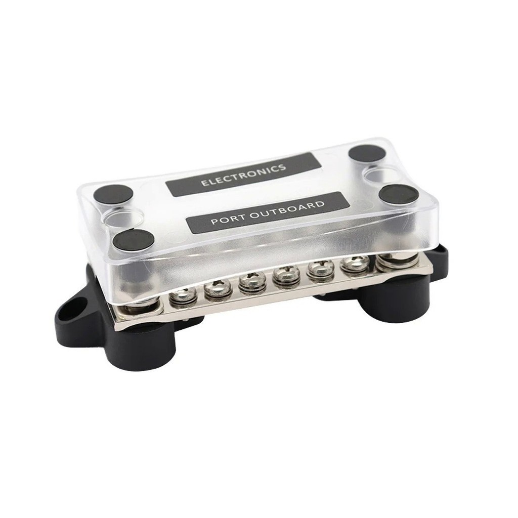 Dual Row Bus Bar Electrical Terminal Junction Box 12V 150A 4 Studs ...