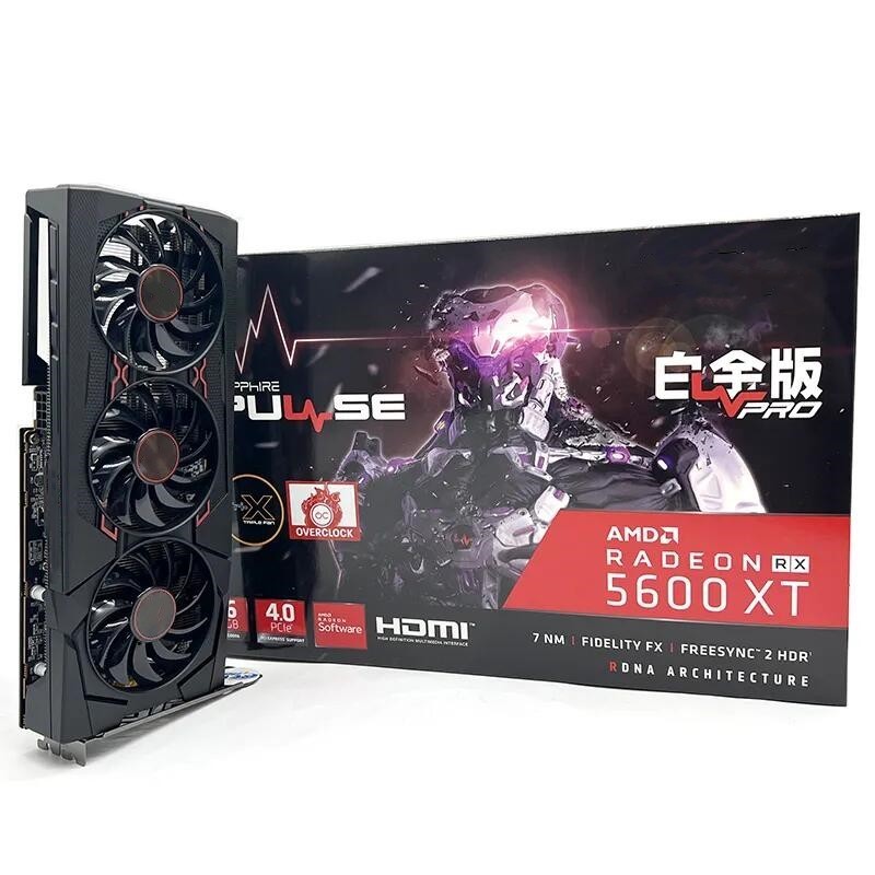 99% New Radeon RX 5600 XT 6G GDDR6 Desktops Graphics Card 5600XT game ...