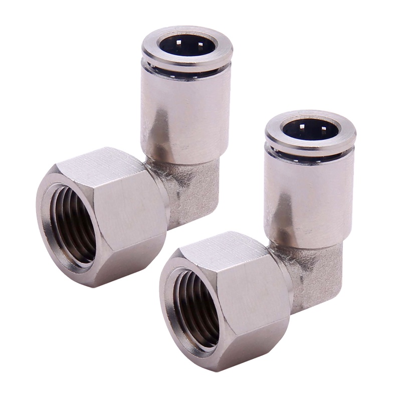 PLF Copper Nickel Plated Pneumatic Connector Quick Coupling 4 6 8 12mm ...