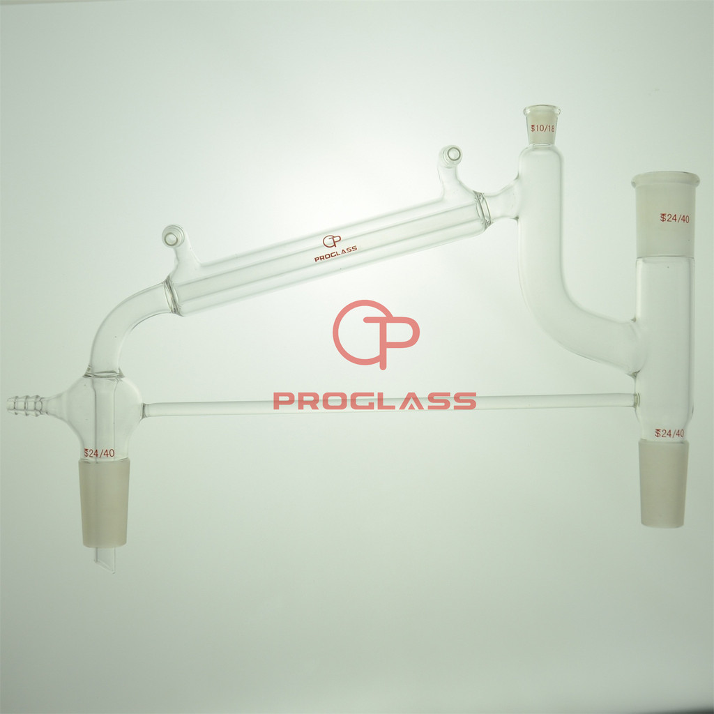 ☮Laboratory Distilling Heads,with Liebig condenser,10/18 Thermometer ...