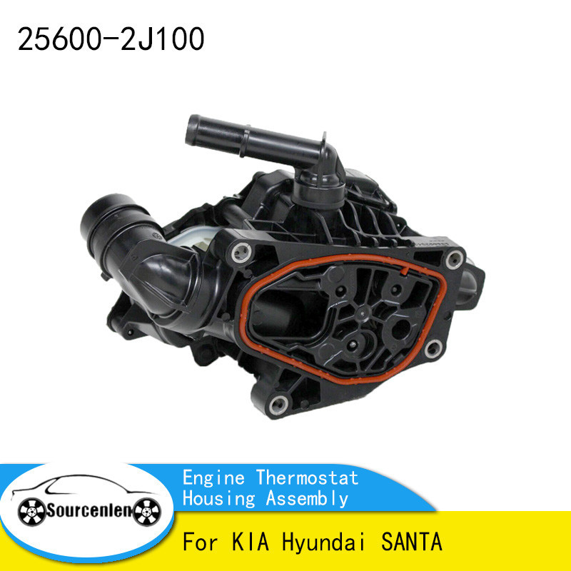 Engine Thermostat Housing Assembly For KIA Hyundai SANTA 256002J100 ...