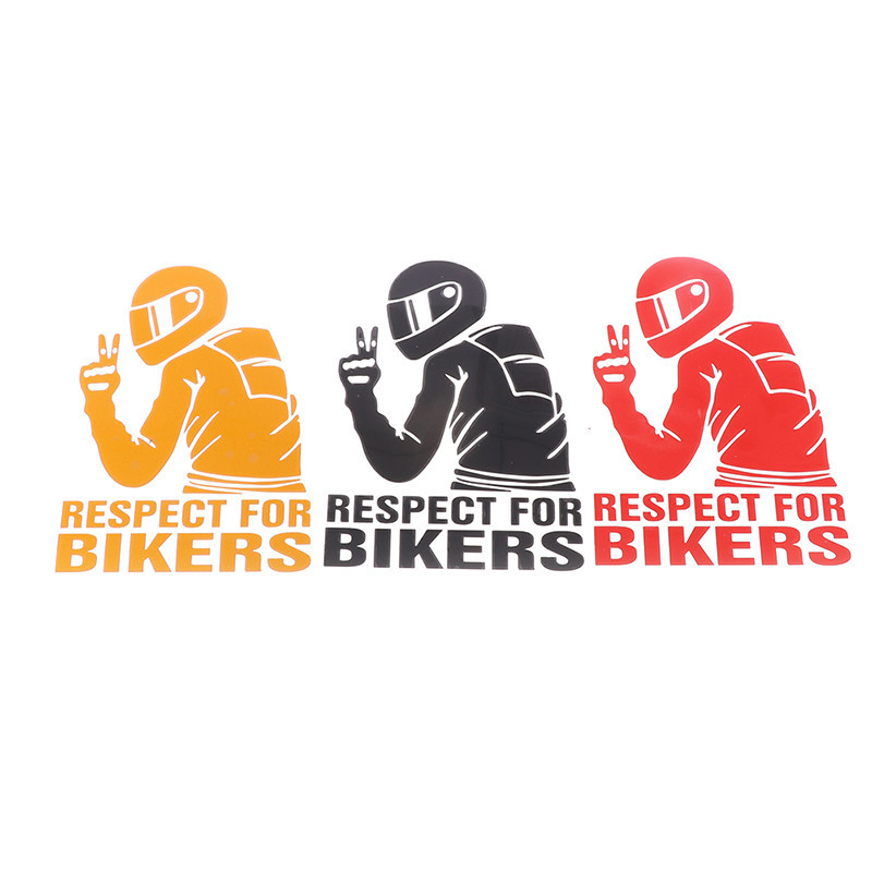 ☠Respect For Bikers Sticker Car Vinyl Decal Funny Motorcycle Waterproof ...