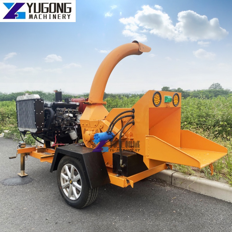 China Forestry Mobile Diesel Engine Wood Chipper Shredder Branch Wood ...