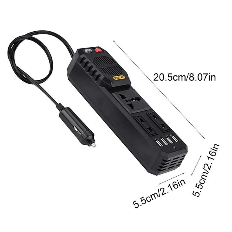 ☄Car Inverter Ditch The Bulky Adapters Portable 200W Car Inverter 12V ...