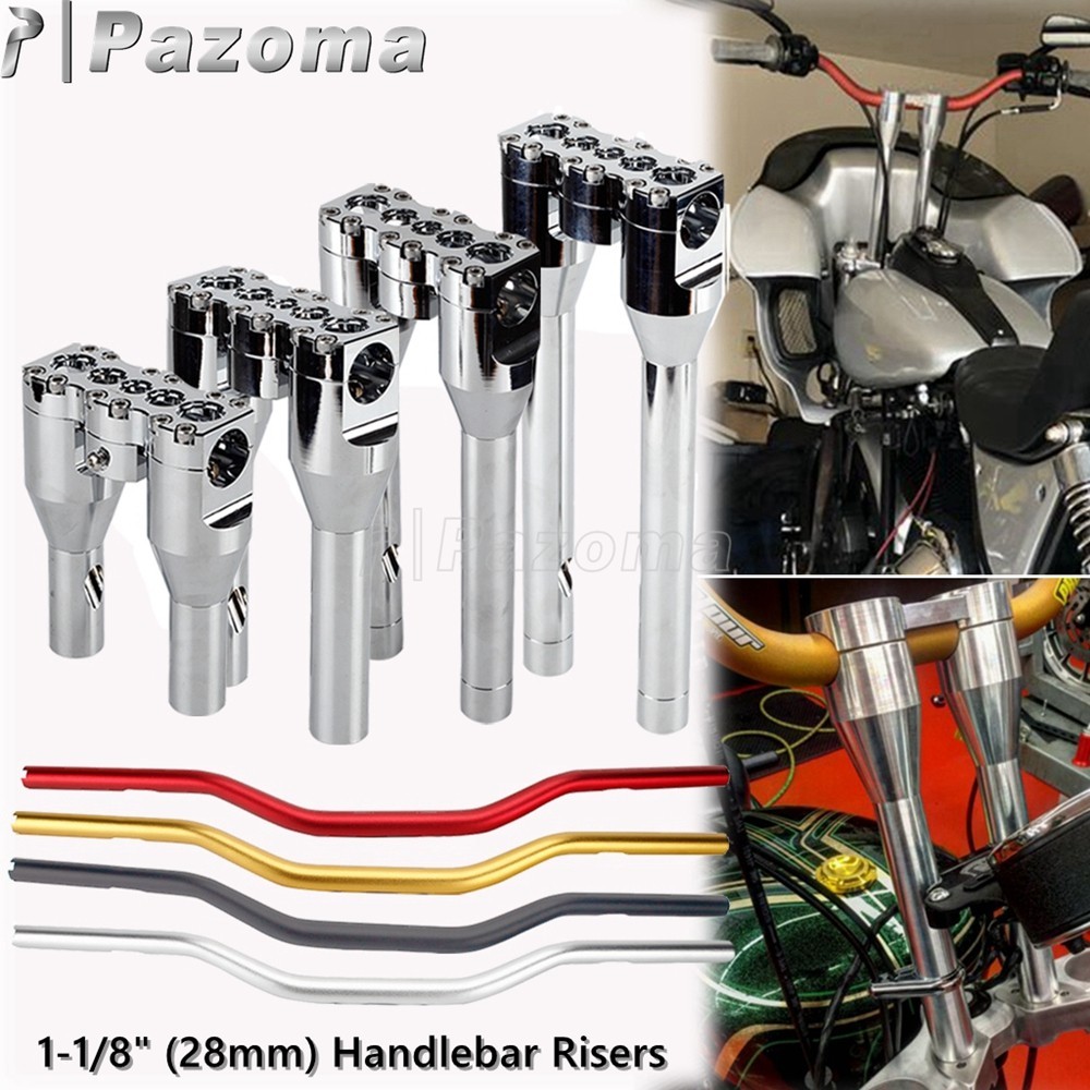 유Motorcycle 6-12 inch Club Style Risers 28mm 1-1/8\" Handlebar Kit For ...