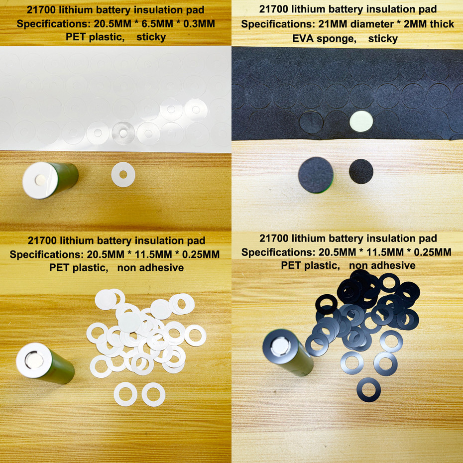 100pcs/lot 21700 lithium battery positive and negative pole insulation ...