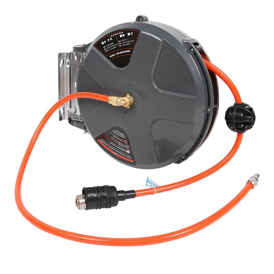 ☚39.4ft Air Hose Reel Retractable Spring Heavy Duty Industrial Auto ...