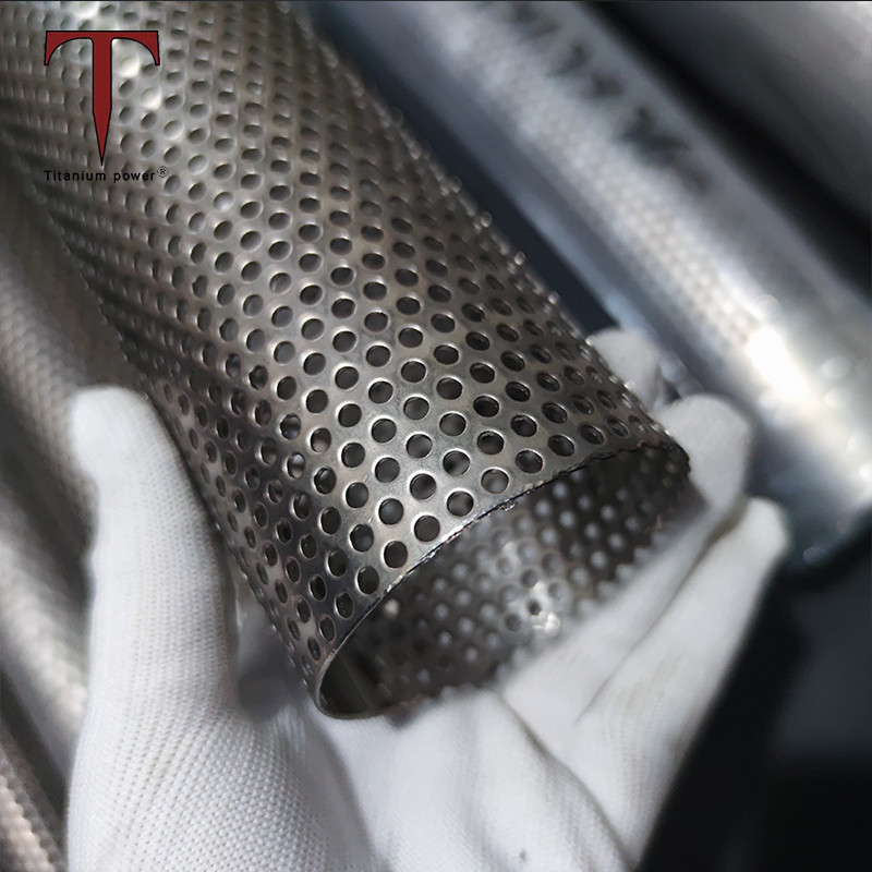 ️Tanium 3mm Perforated Circular Tube Mesh Screen Filter Titanium ...