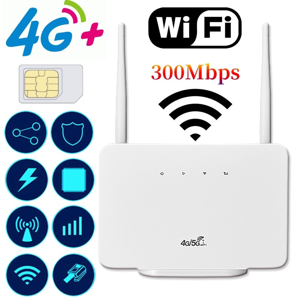 ♡4G LTE CPE Wireless Router 4G Modem 300Mbps RJ45 LAN WAN External ...