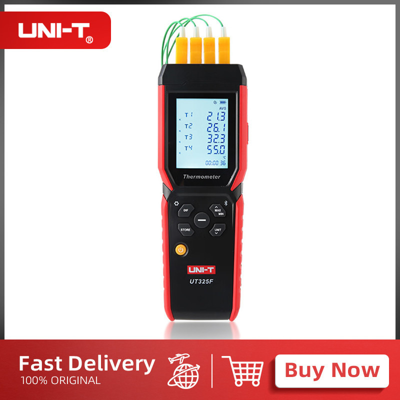 UNI-T UT325F 4 Channel Digital Thermometer J/T/E/R/S/N/K Type ...