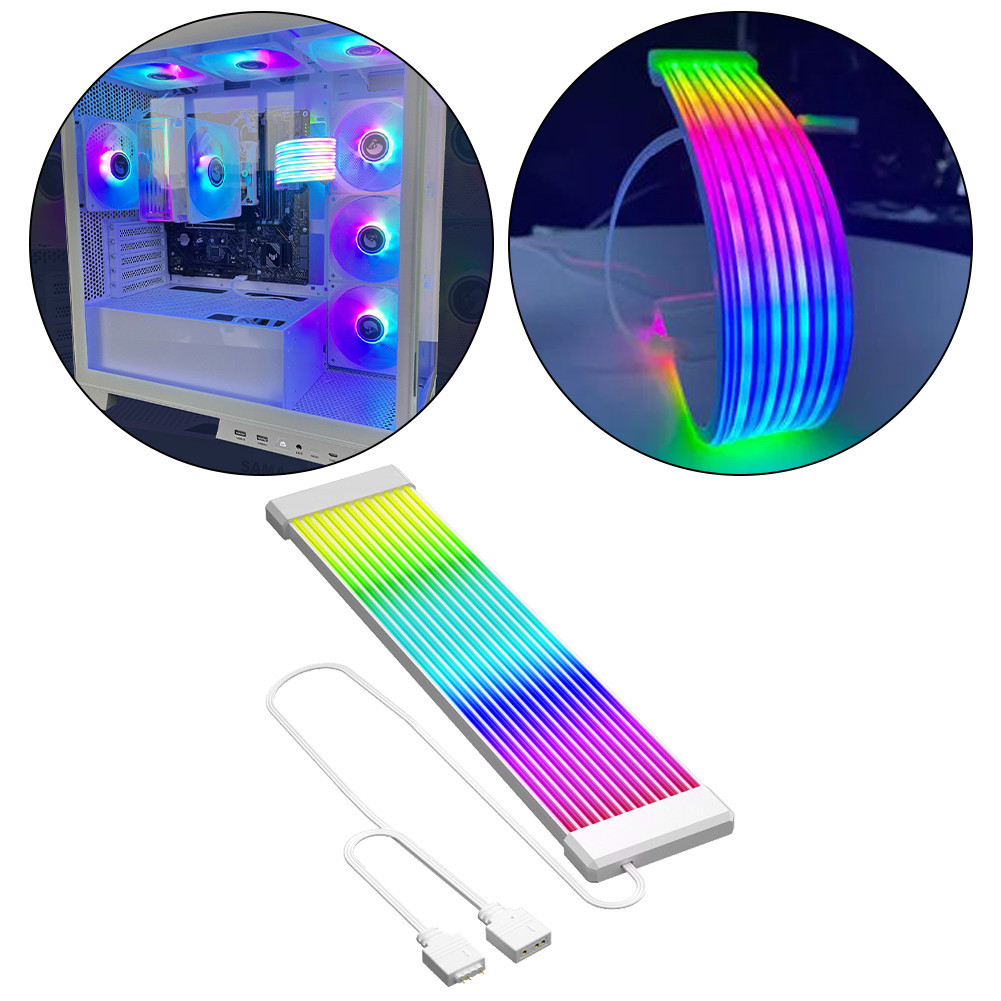 유5V 3Pin RGB LED Light Strip Bar 8Pin/24PIN Motherboard Power Extension ...