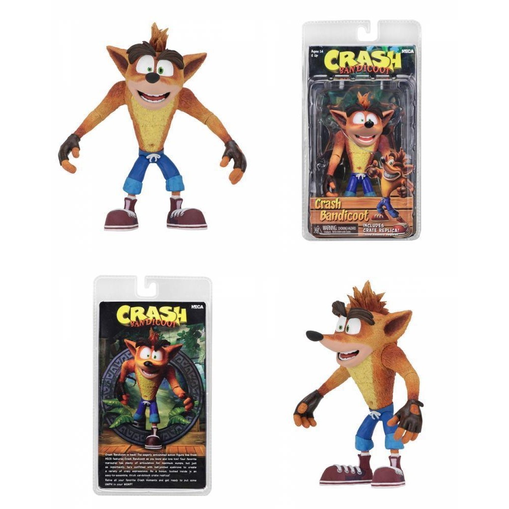 Original NECA Anime Crash Bandicoot Action Figure Game 6'' PVC Painted ...