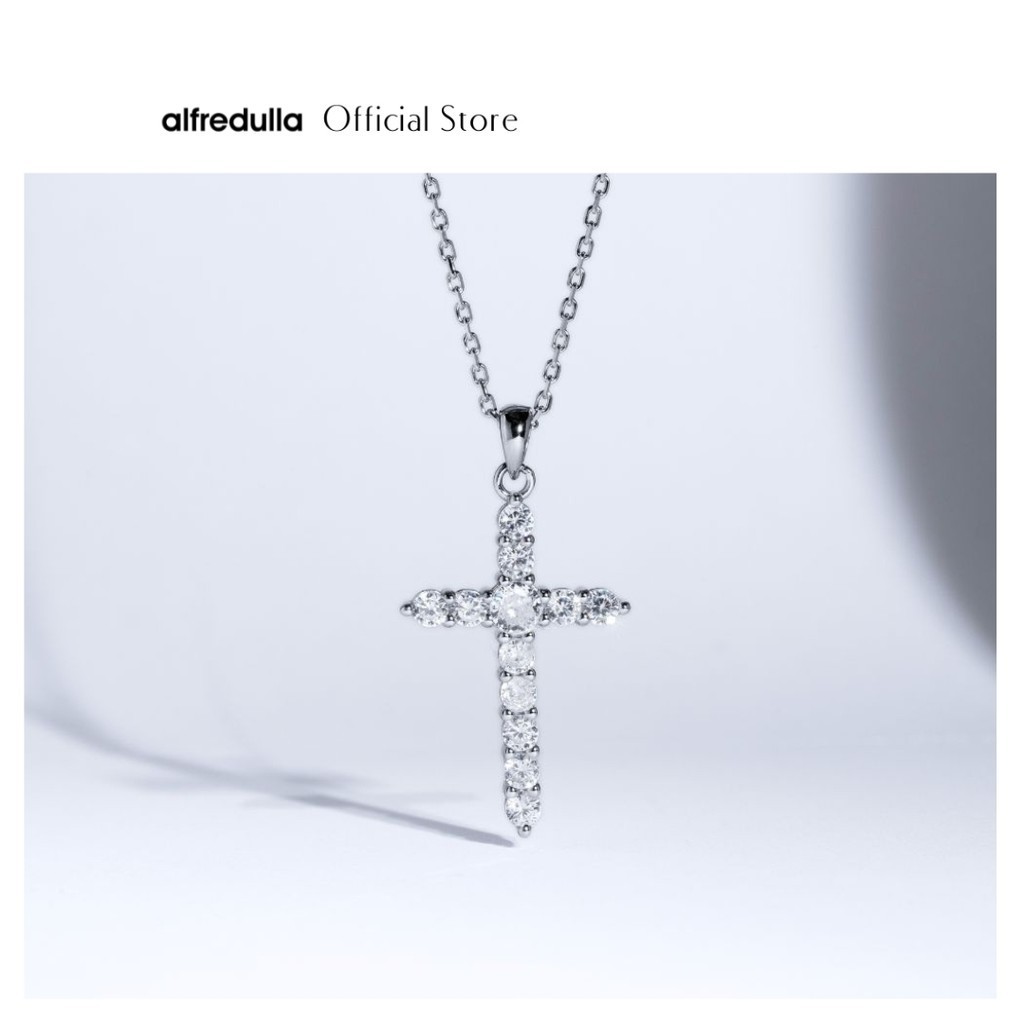 Alfredulla Signacross Zirconia Necklace | Shopee Philippines