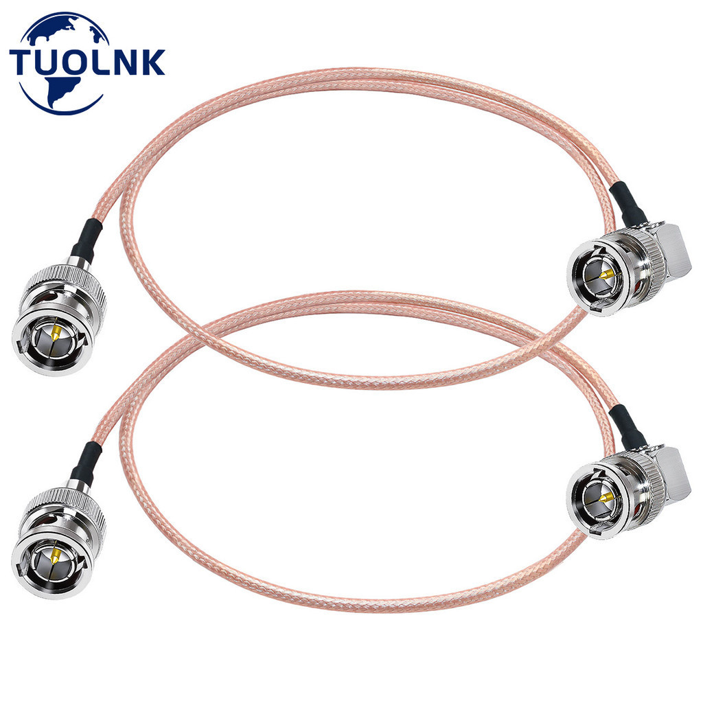 HD-SDI BNC Cable 75ohm BNC Male to BNC Male Right Angle Extension Assembly Cable RG179 Antenna ...