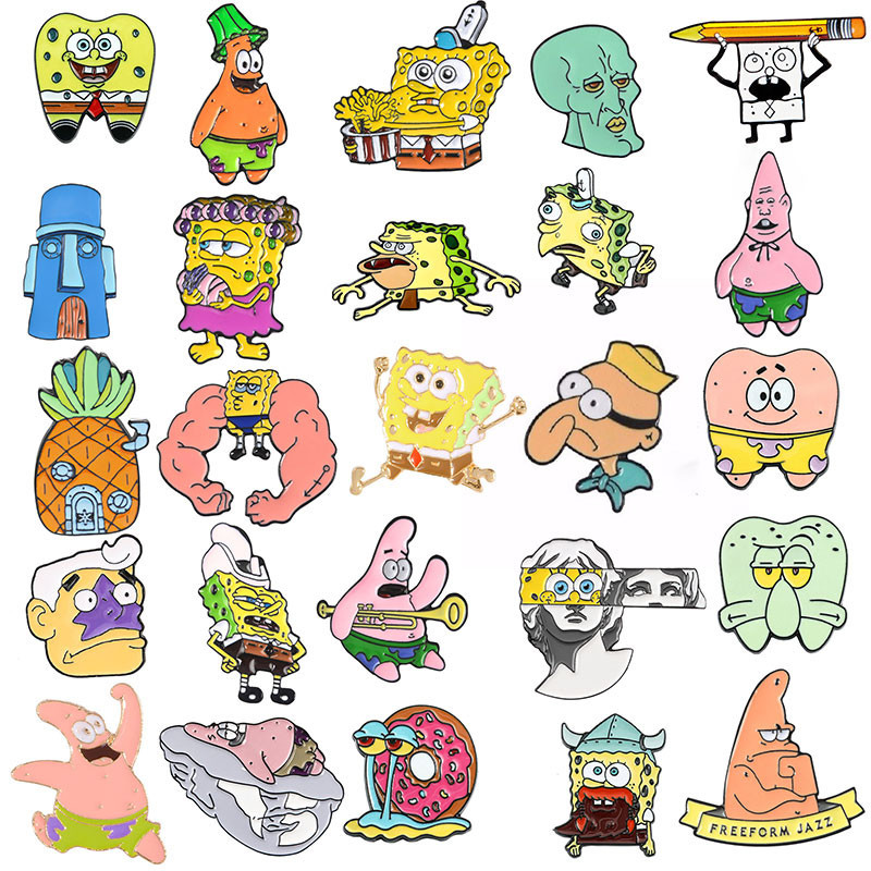 SpongeBob SquarePants Enamel Pin Patrick Star Lapel Pins for Backpacks ...