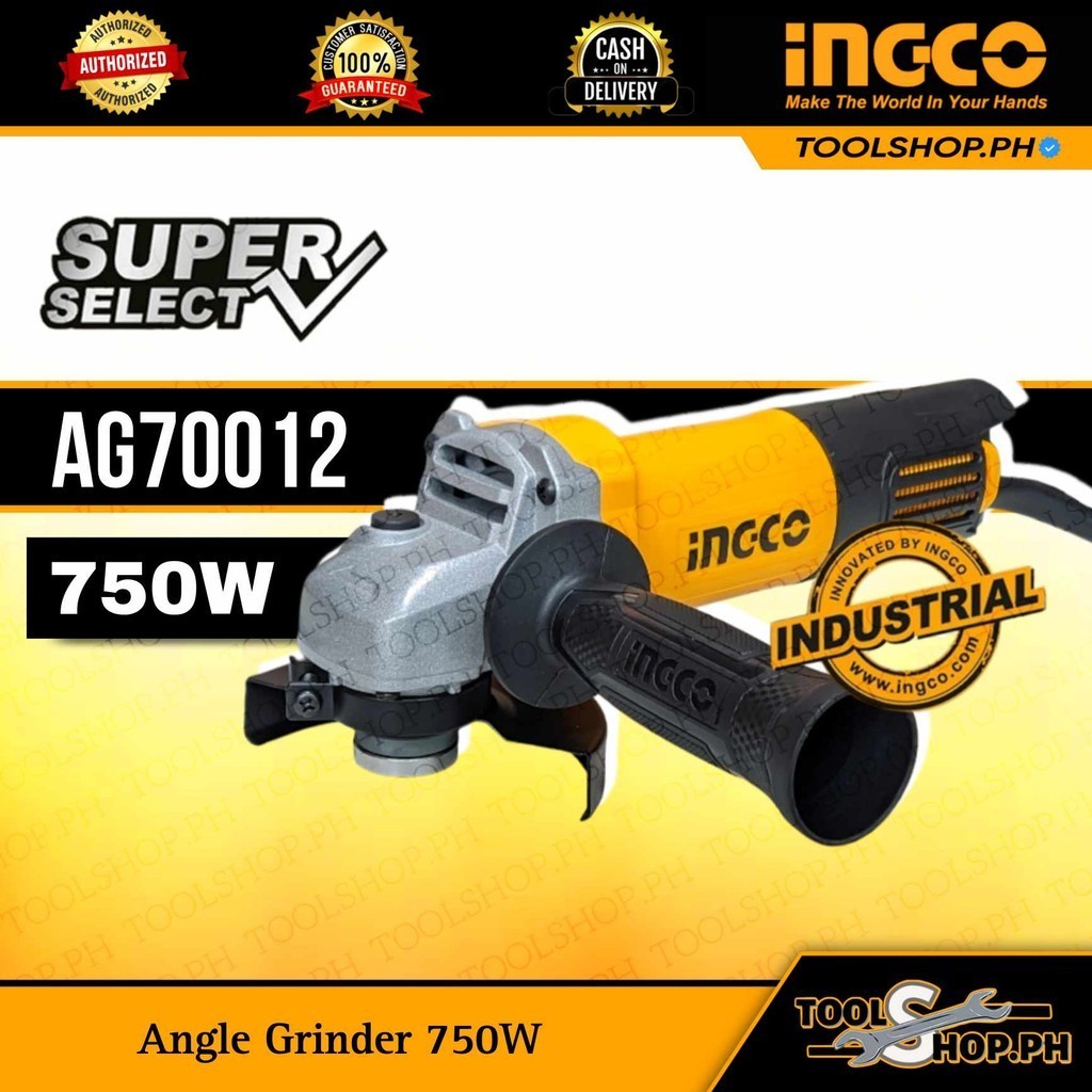 INGCO INDUSTRIAL Angle Grinder 750W AG750282 | Shopee Philippines